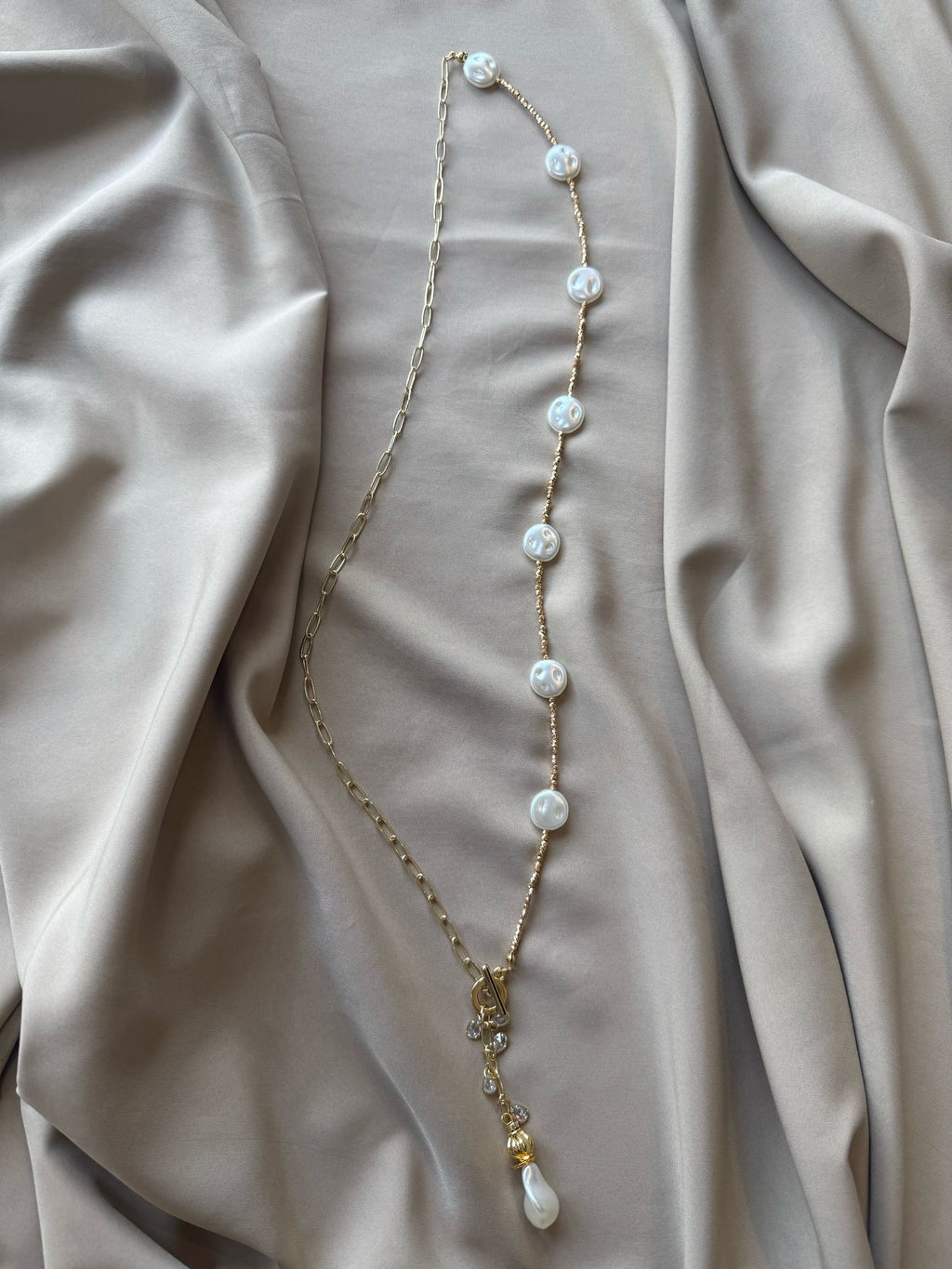 Long Pearl lock necklace – opujewels