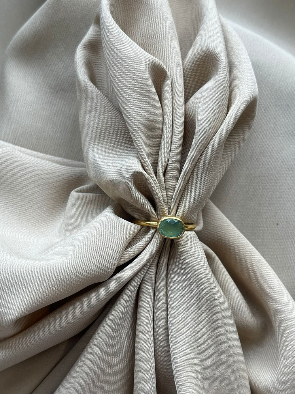 Green dainty ring – opujewels