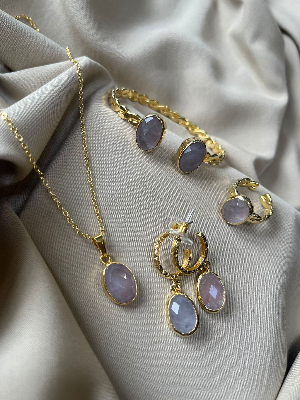 Rose quartz 4 piece set – opujewels