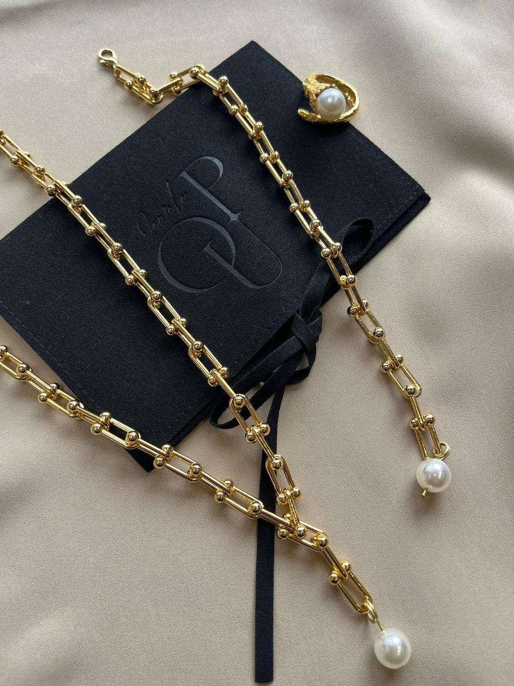 Chunky Link Pearl Set – opujewels