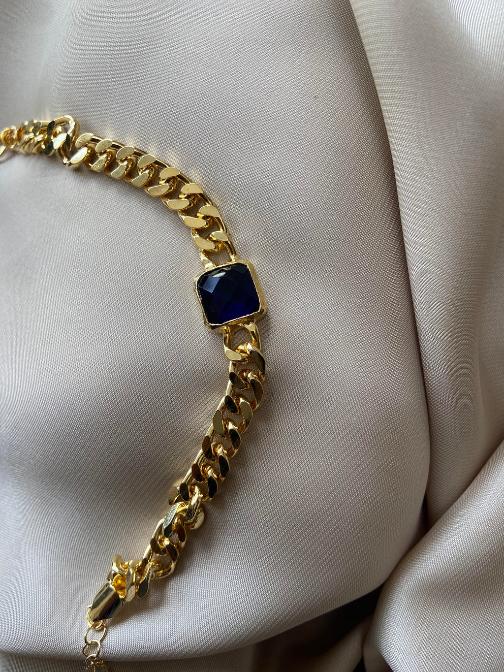 Midnight Blue Square Chain Bracelet – opujewels
